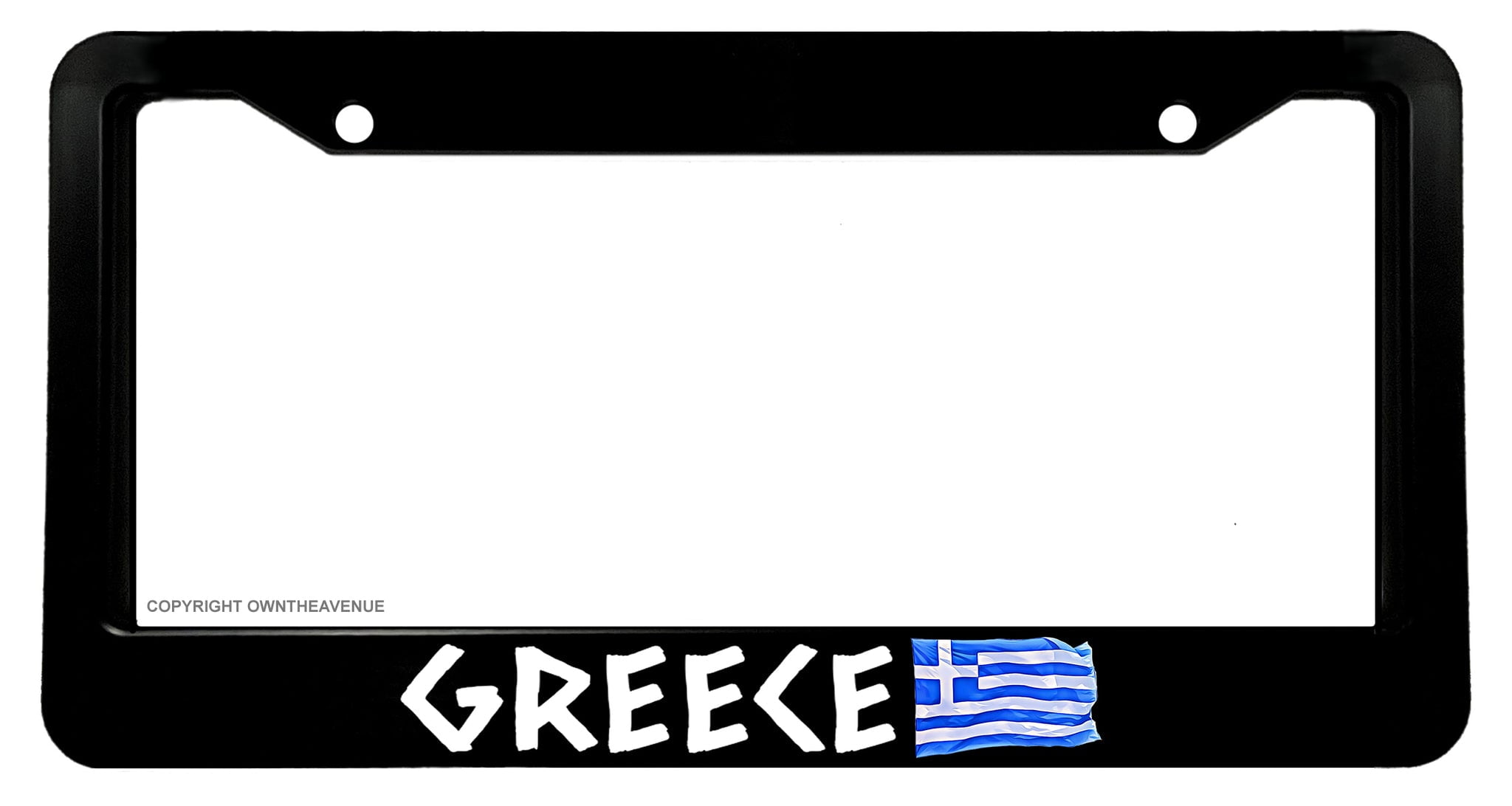 Greece Greek Flag GR GRC License Plate Frame Model V01 - Walmart.com