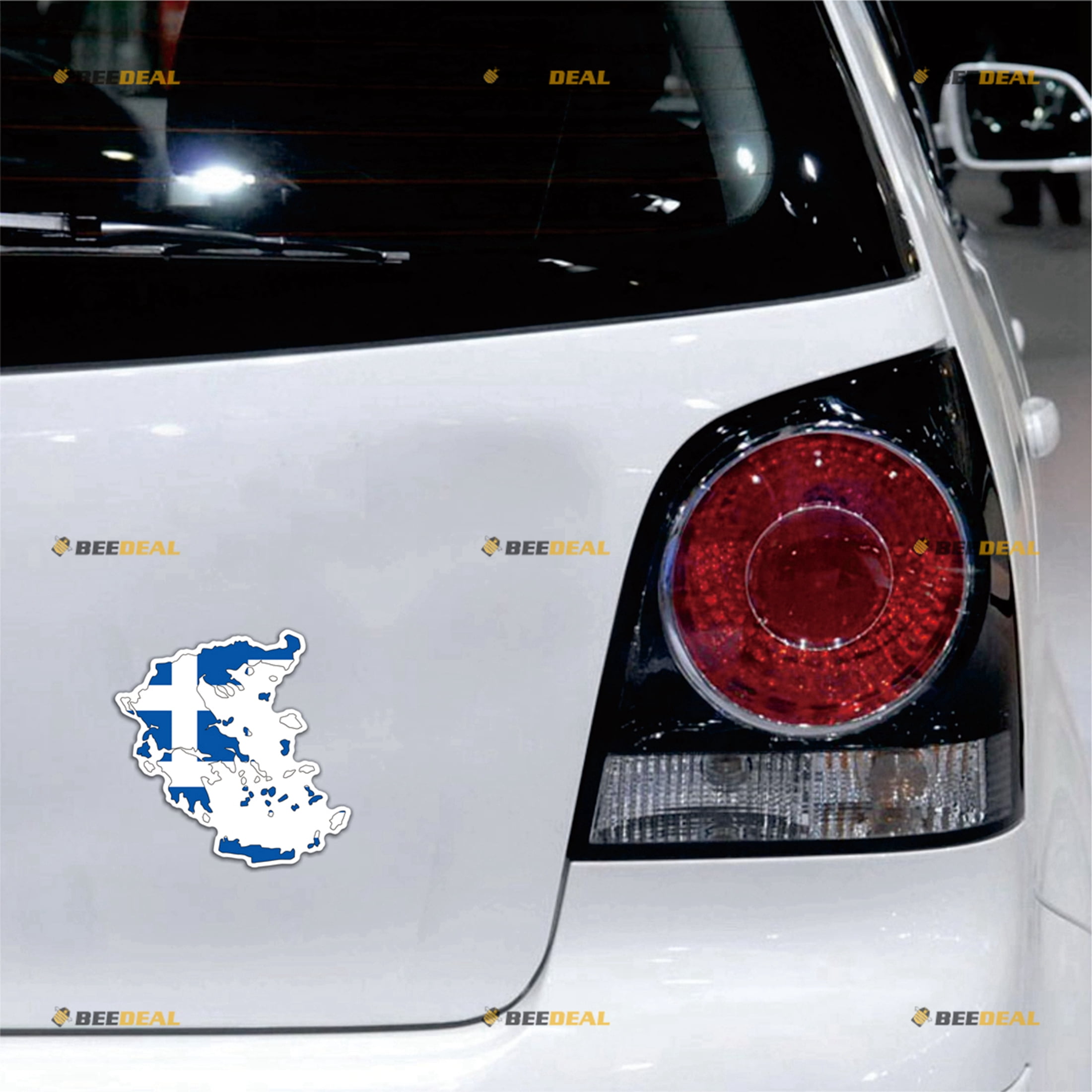 Greece Greek Map Outline Flag Car Magnet Magnetic Sticker Decal - 2 ...