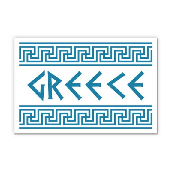 Greece Letters Greek Design - 8" Vinyl Sticker - For Car Laptop I-Pad ...