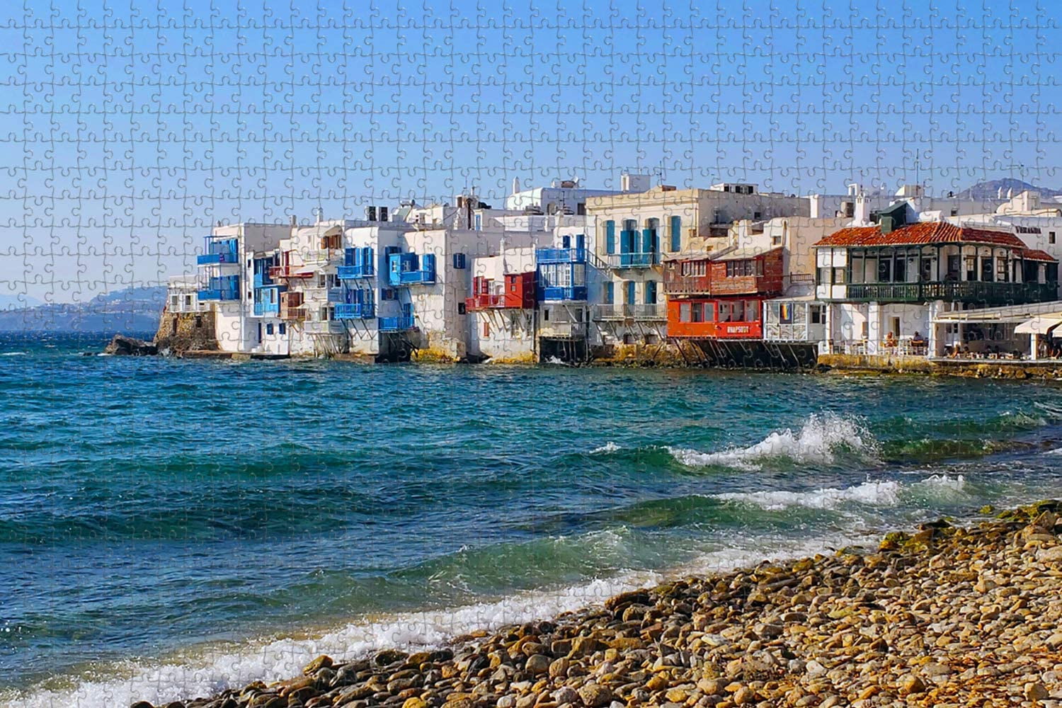 Greece Little Venice Mykonos Jigsaw Puzzle 300 Piece for Adults Wooden ...