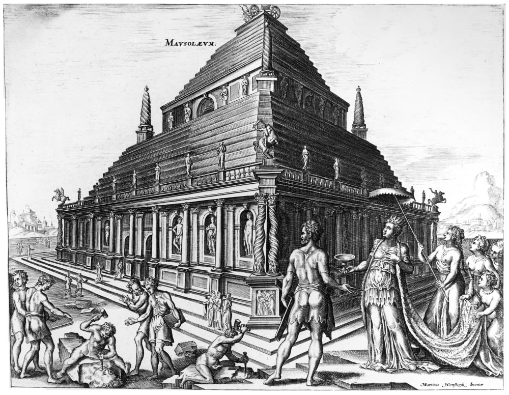 Greece Mausoleum. Nthe Mausoleum Of Halicarnassus Built C350 B.C. With ...