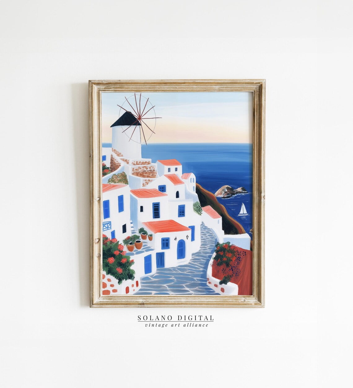 Greece Mykonos Wall Art Travel Print Greek Island Travel Poster Wall ...