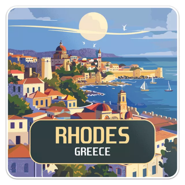 Greece Rhodes City Sticker Phone Decal Water Bottle Stickers Car Decals ...
