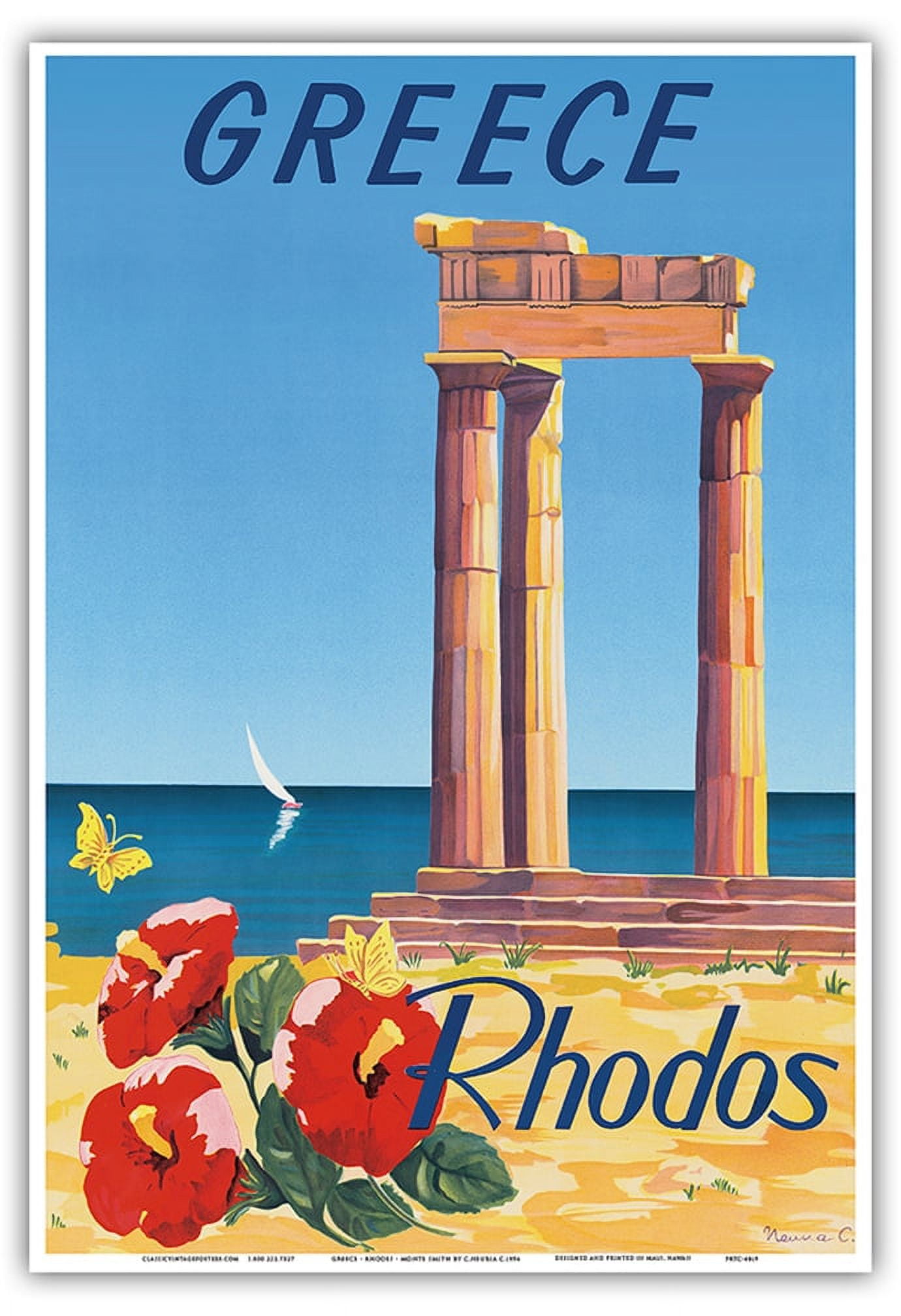 Greece - Rhodes - Temple of Apollo (Acropolis of Rhodes) - Monte Smith ...