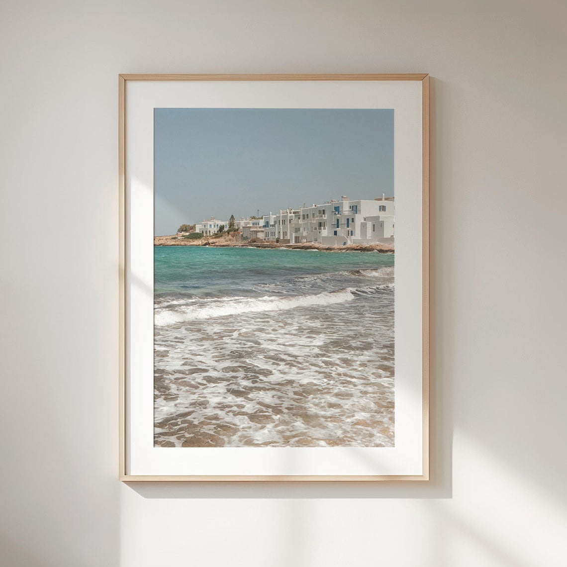 Greece Wall Art Coastal Printable Art, Blue & White Greek Print Naoussa ...