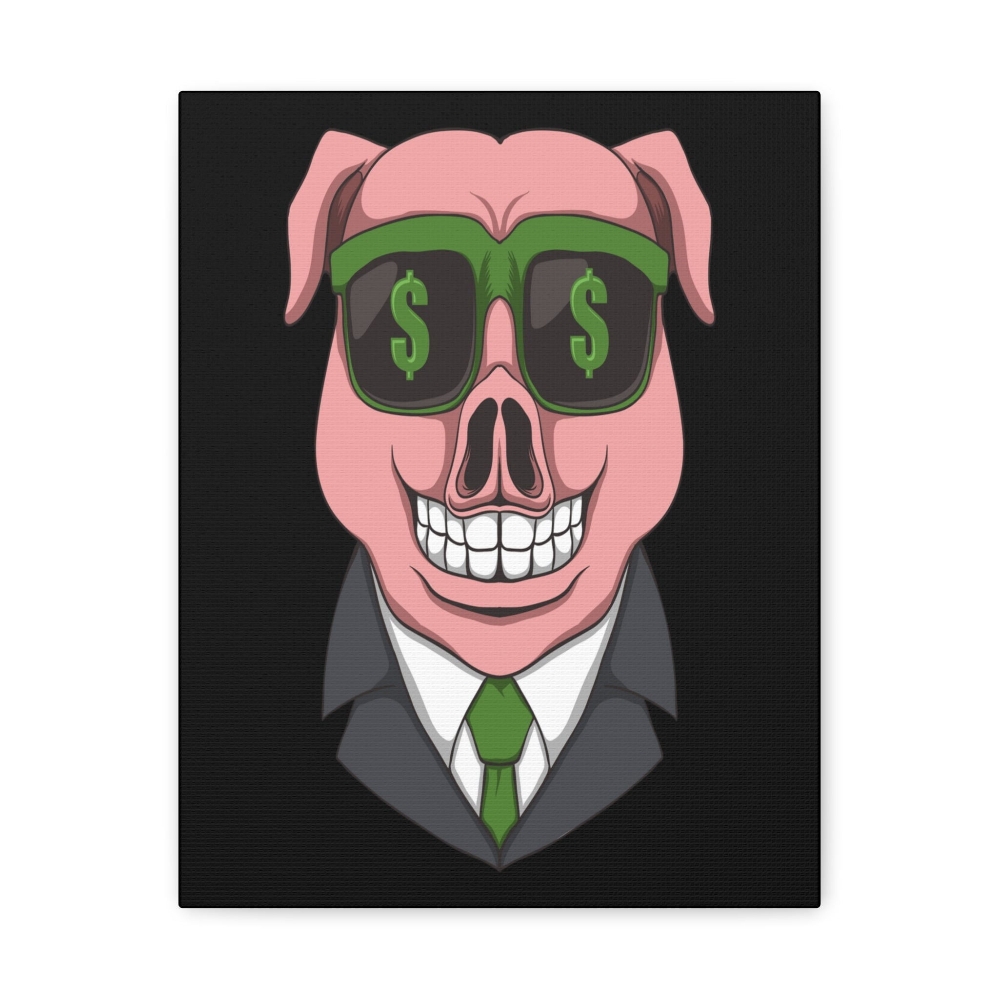 Greed Is Good Stock Market Canvas Wall Art - Bold Motivation for ...