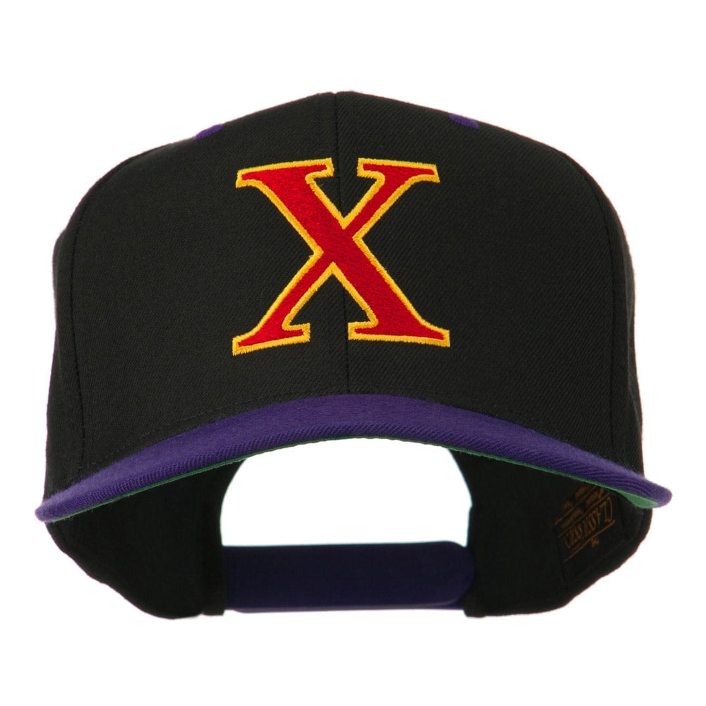 Greek Alphabet CHI Embroidered Cap - Black Purple OSFM - Walmart.com