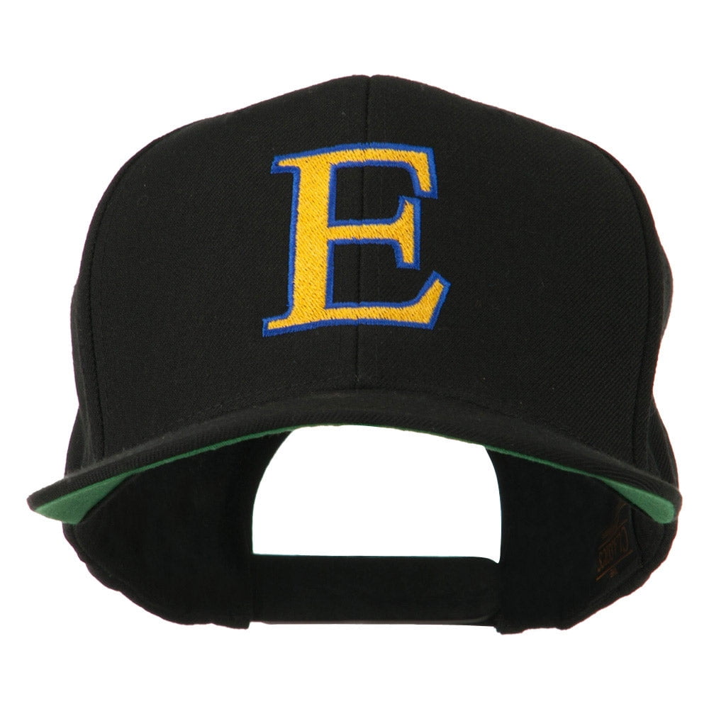 Greek Alphabet Epsilon Embroidered Flat Bill Cap - Black OSFM - Walmart.com