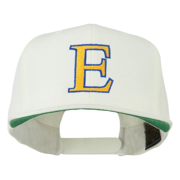 Greek Alphabet Epsilon Embroidered Flat Bill Cap - Natural OSFM ...