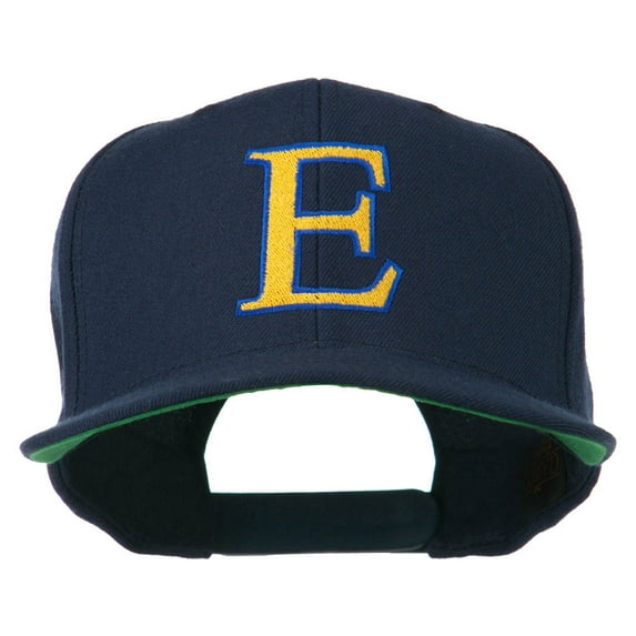 Greek Alphabet Epsilon Embroidered Flat Bill Cap - Navy OSFM - Walmart.com