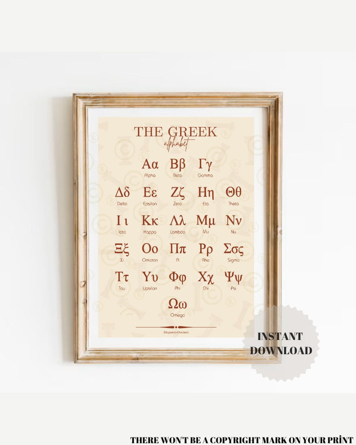 The Greek Alphabet, Greek Alphabet Poster, Educational, Greek Letters ...