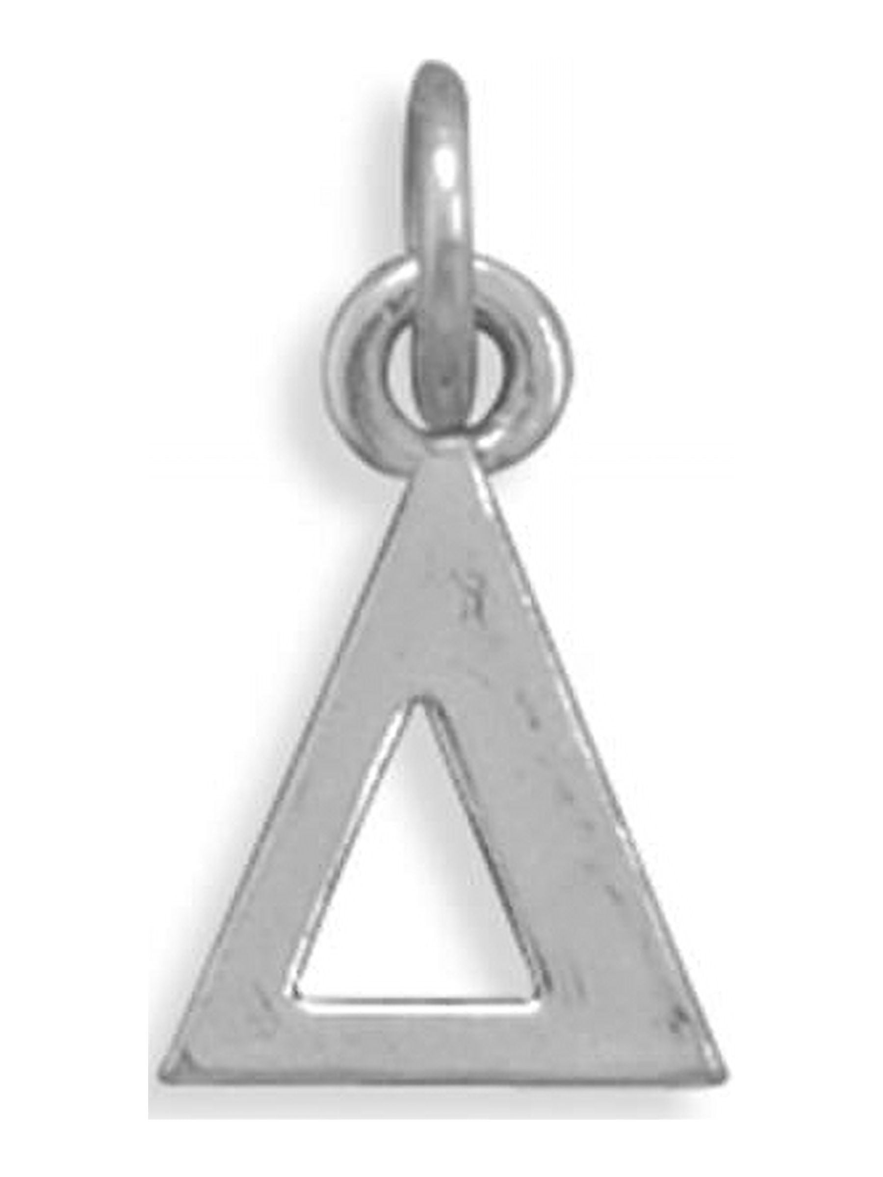 Greek Alphabet Letter Delta Charm Sterling Silver - Made in the USA ...