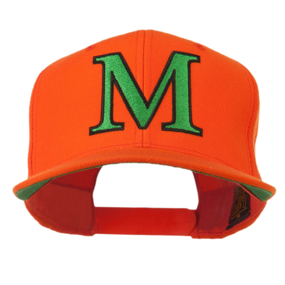 Greek Alphabet Mu Embroidered Cap - Orange OSFM - Walmart.com