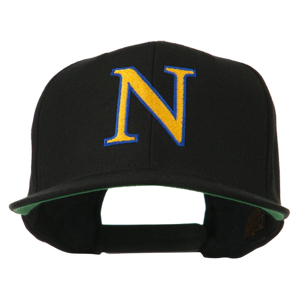Greek Alphabet NU Embroidered Flat Bill Cap - Black OSFM - Walmart.com