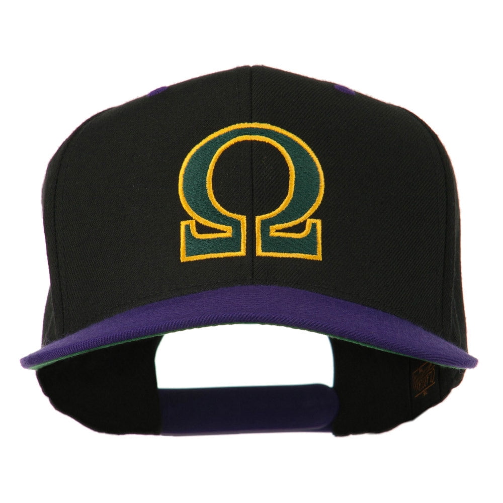 Greek Alphabet OMEGA Embroidered Cap - Black Purple OSFM - Walmart.com