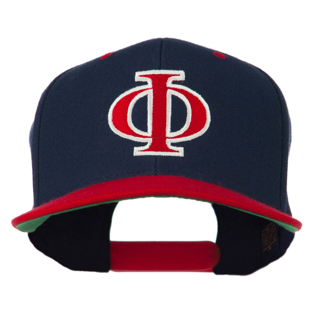 Greek Alphabet PHI Embroidered Cap - Navy Red OSFM - Walmart.com