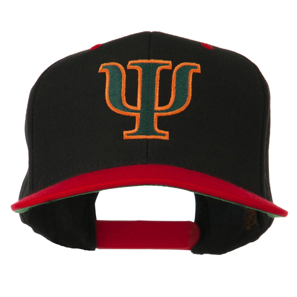 Greek Alphabet PSI Embroidered Classic Two Tone Cap - Black Red OSFM ...
