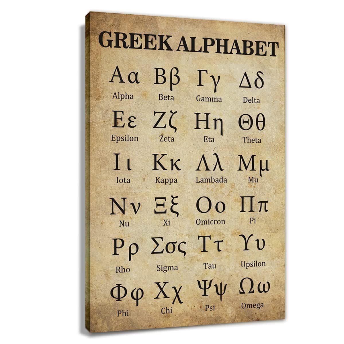 Greek Alphabet Wall Art Canvas Prints Retro Posters for Classroom ...