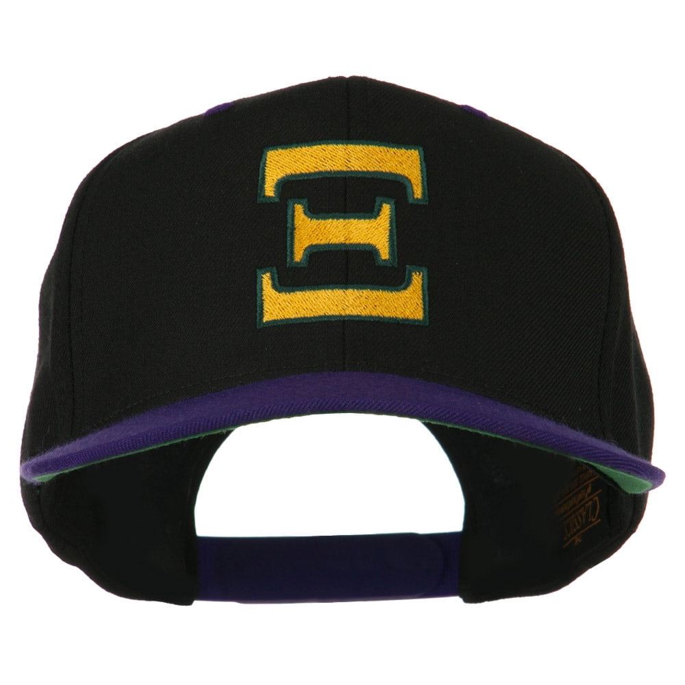Greek Alphabet Xi Embroidered Classic Two Tone Cap - Black Purple OSFM ...
