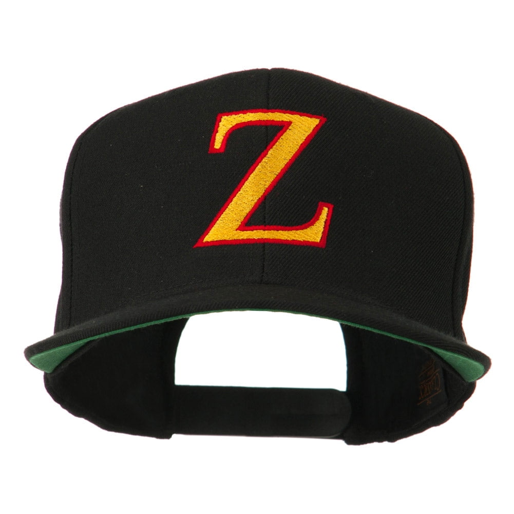 Greek Alphabet Zeta Embroidered Flat Bill Cap - Black OSFM - Walmart.com