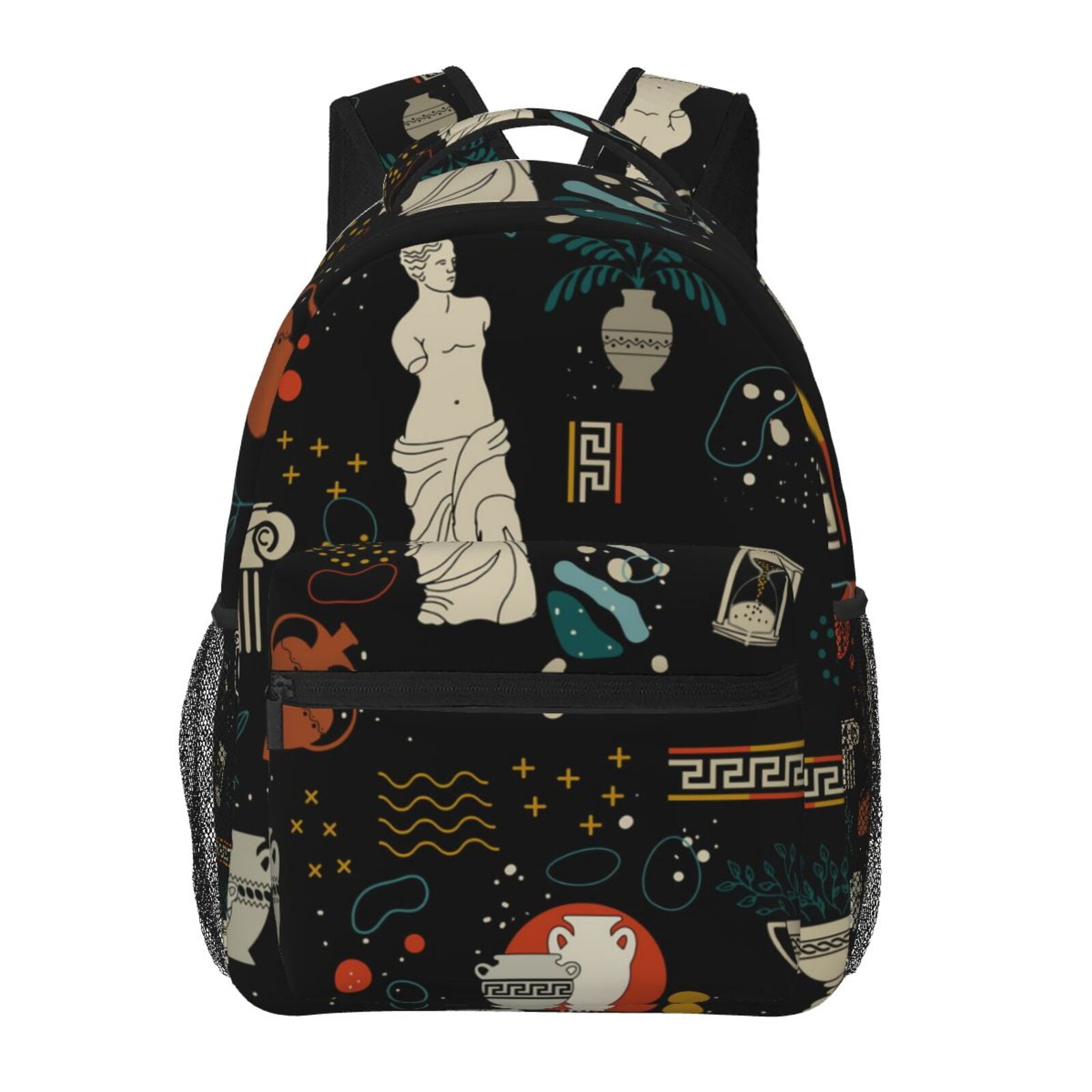 Greek Antique Statues Backpack Casual College Bag Zipper Laptop Daypack ...
