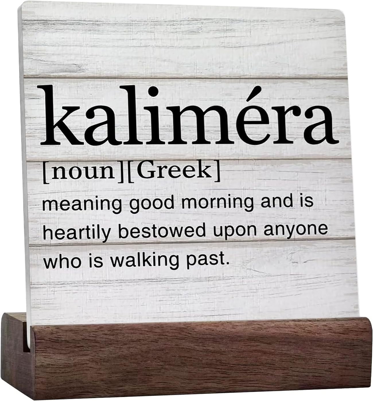 Greek Art Kalimera Definition Ceramic Table Sign Minimalist Greek Hello ...