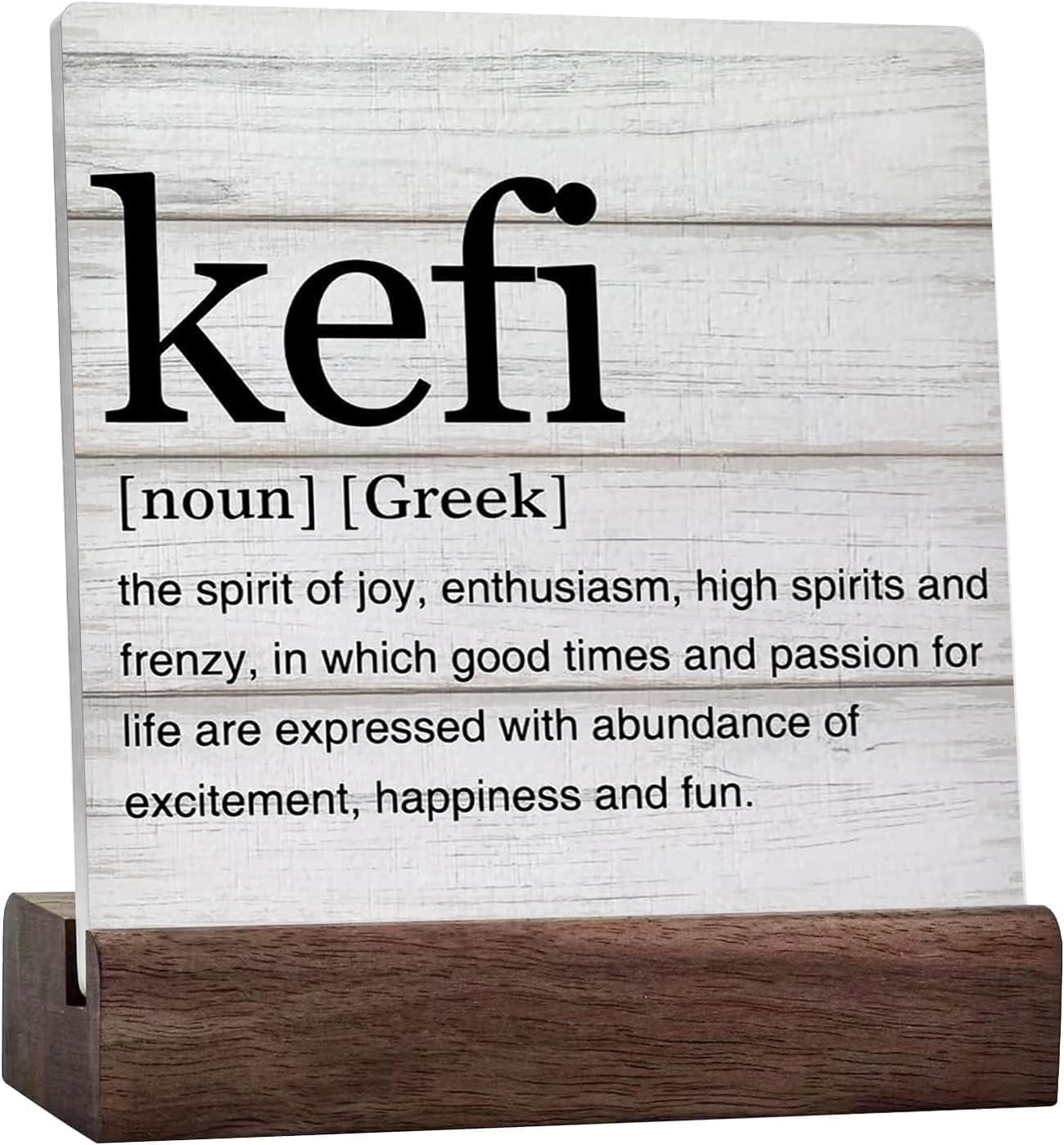 Greek Art Kefi Definition Ceramic Table Sign Life Quotes Desk ...
