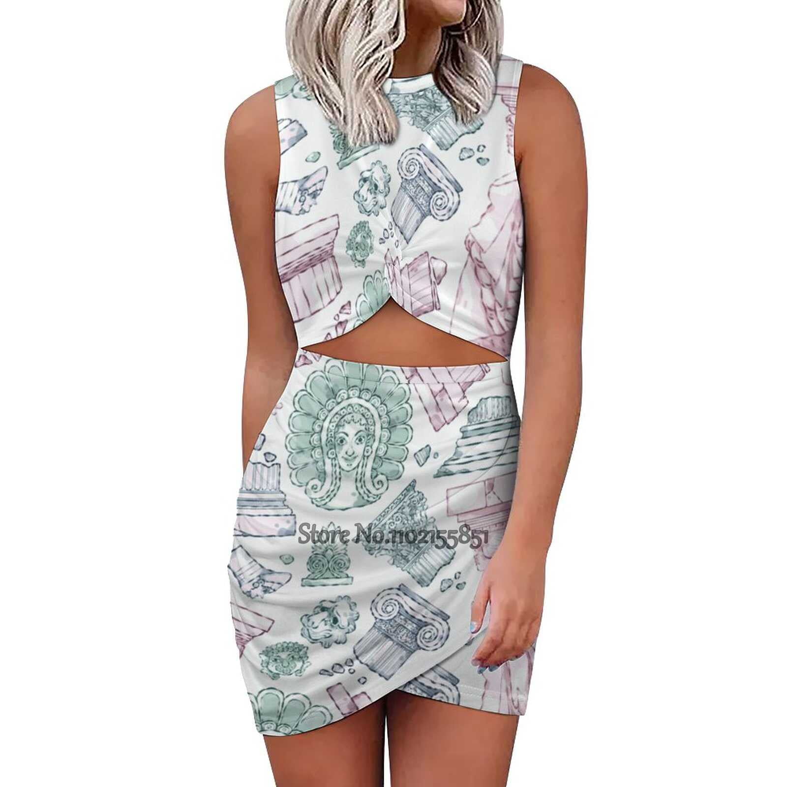 Greek Back Lacing Backless Dress Square Neck Dress Sweet Elegant Dress ...