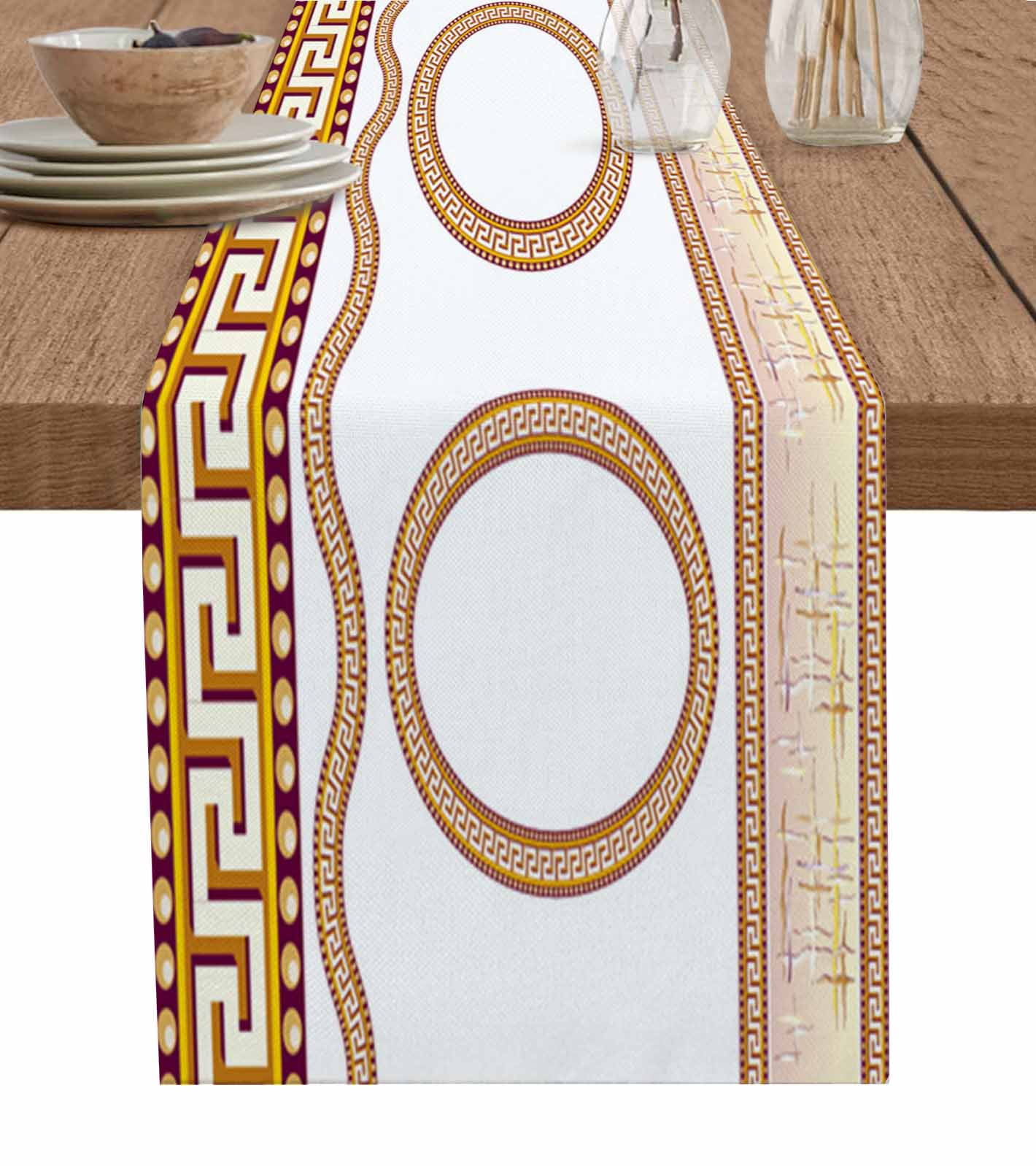 Greek Border Style Pattern Table Runner Home Wedding Table Flag Mat ...
