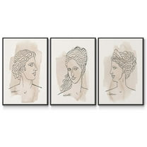 Gentle Tides I - Framed Premium Gallery Wrapped Canvas L Frame 3 Piece ...