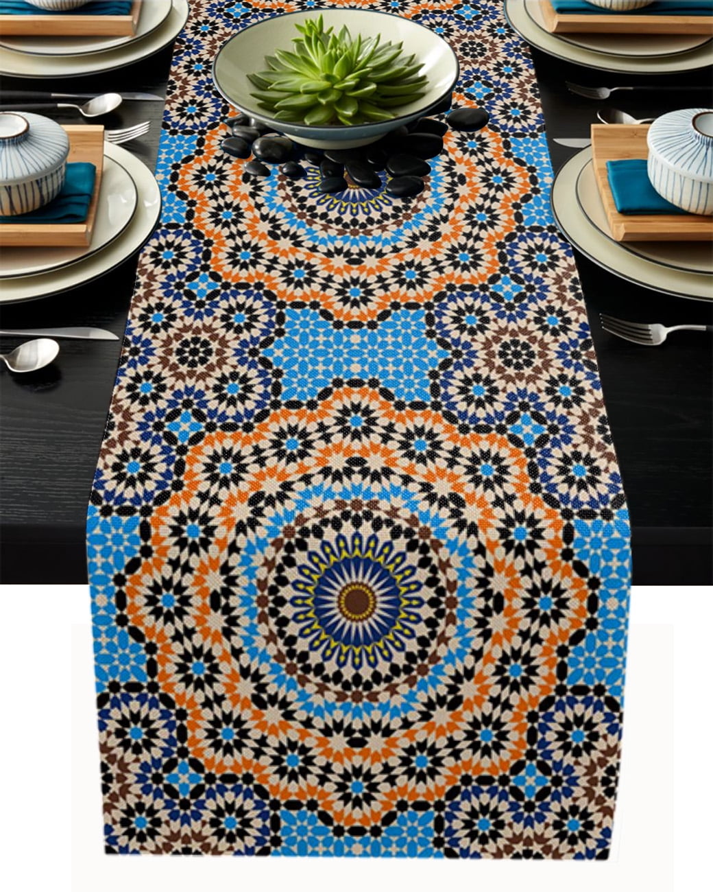 Greek Ethnic Abstract Art r Modern Table Runners Placemat Coasters ...