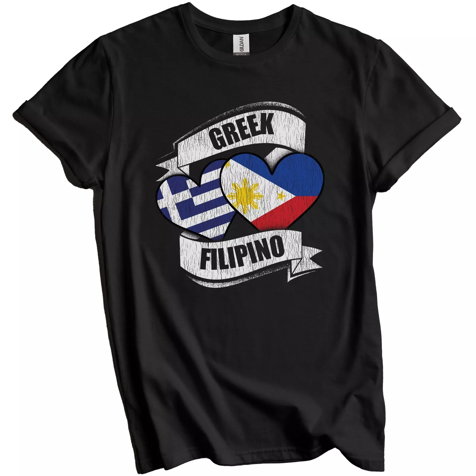 Greek Filipino Hearts Greece Philippines Flags T-Shirt - Walmart.com