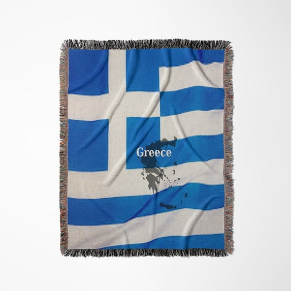 Greek Flag Design, Woven Blanket - Walmart.com