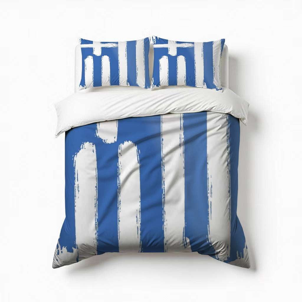 Greek Flag Growing Up Greek Greece Bedding Set 3 Pcs Soft Microfiber ...