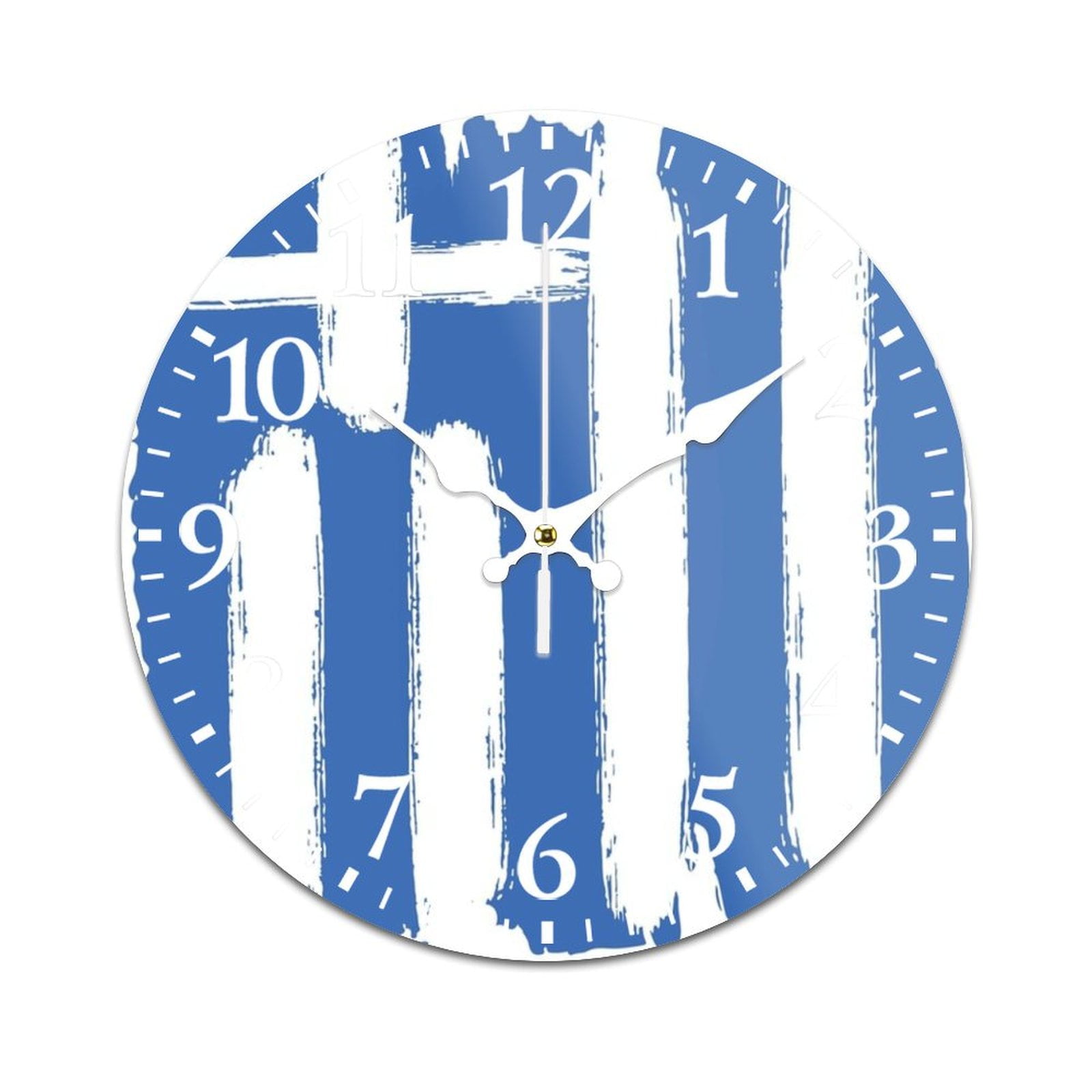 Greek Flag Growing Up Greek Greece Wall Clock Modern Design Clocks Wall ...
