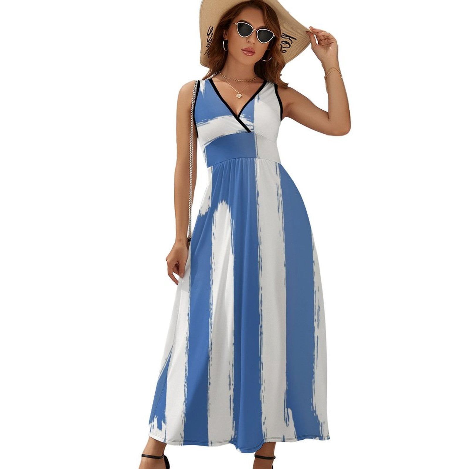 Greek Flag Growing Up Greek Greece Womens Night Club Maxi Dress V Neck ...