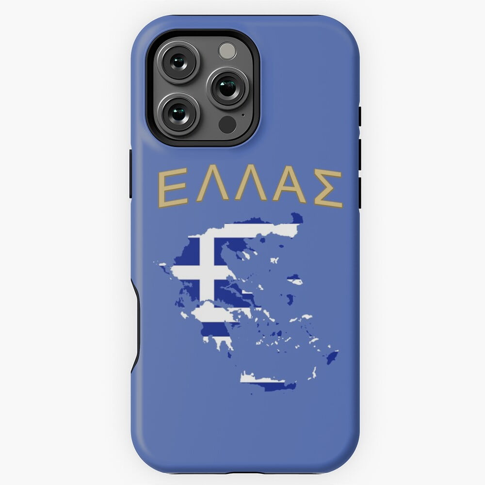 Greek Flag Map Pride Graphic Artwork Protective and Compatible iPhone ...