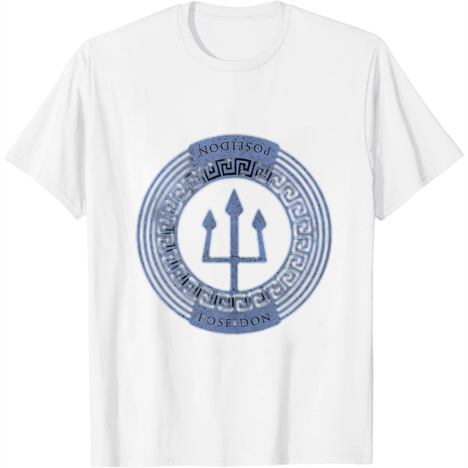Greek God Poseidon Sea Trident T Shirt White Small - Walmart.com