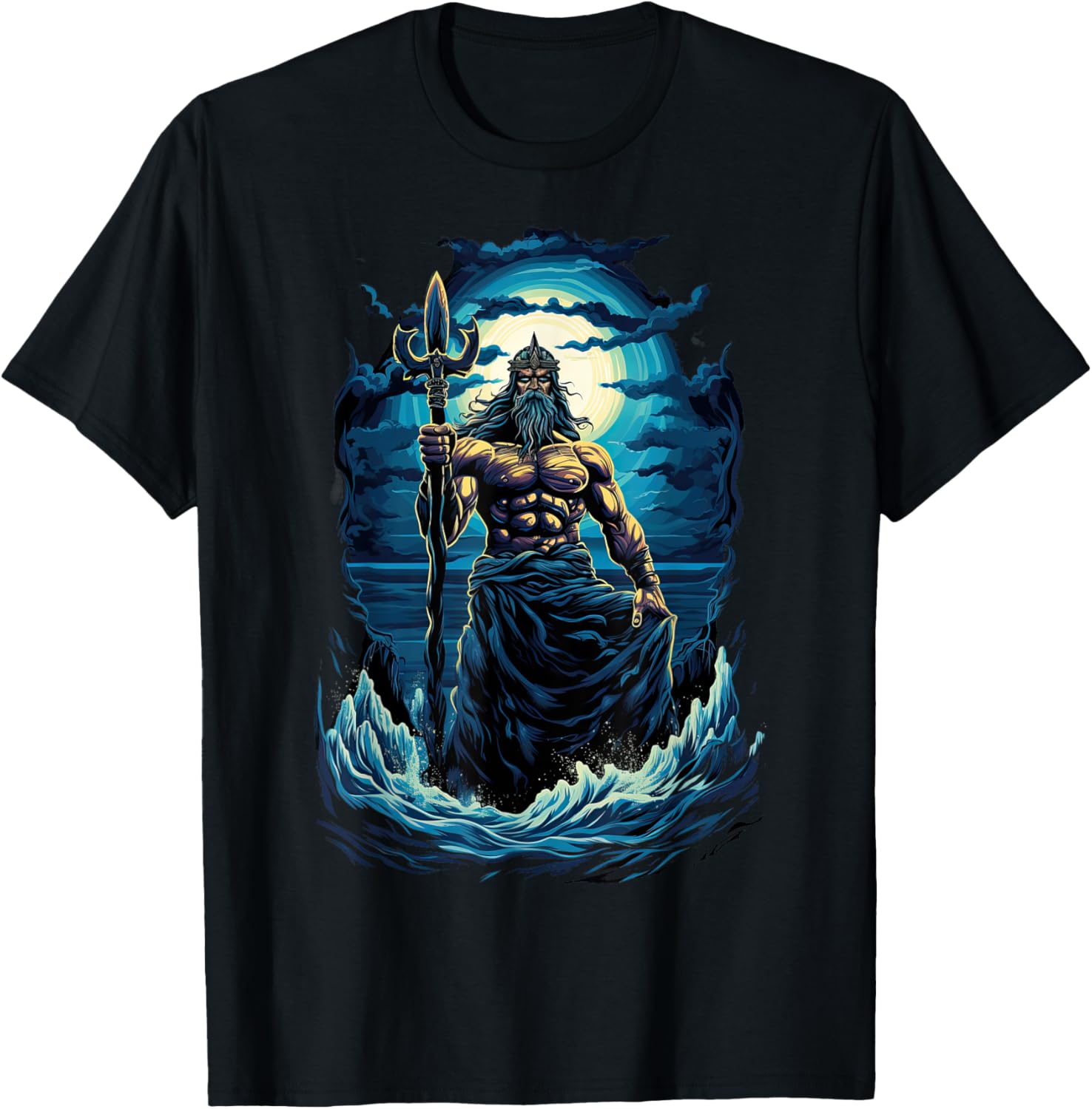 Greek God Poseidon Trident Ocean God Greek Mythology T-Shirt - Walmart.com