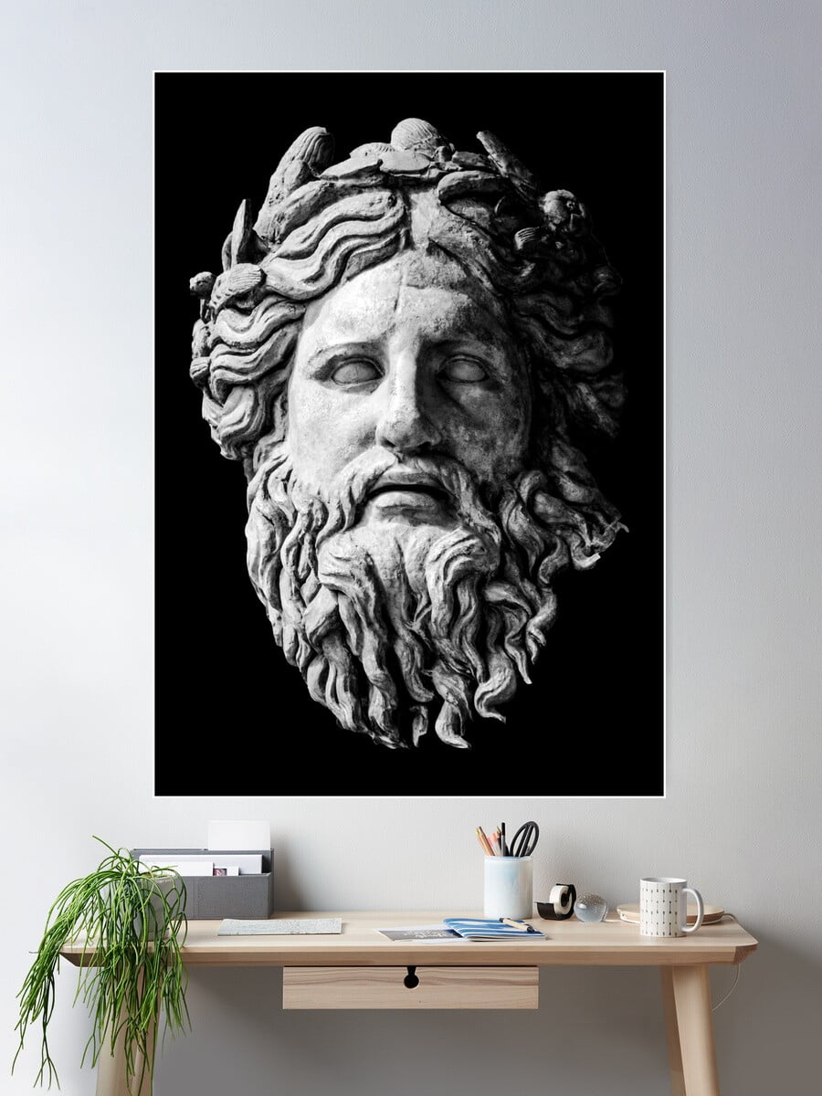 Greek God Zeus Poster Wall Art, Modern Wall Decor For Living Room ...