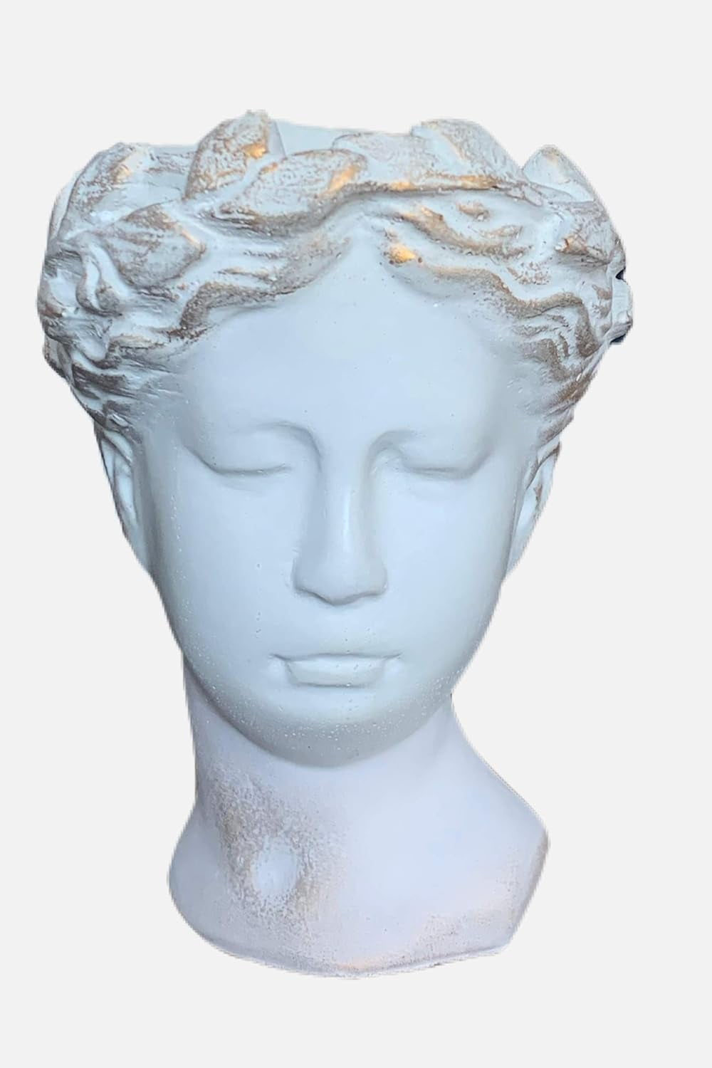 Greek Goddess Venus Female Head Statue Planter, Gray Gold - Walmart.com