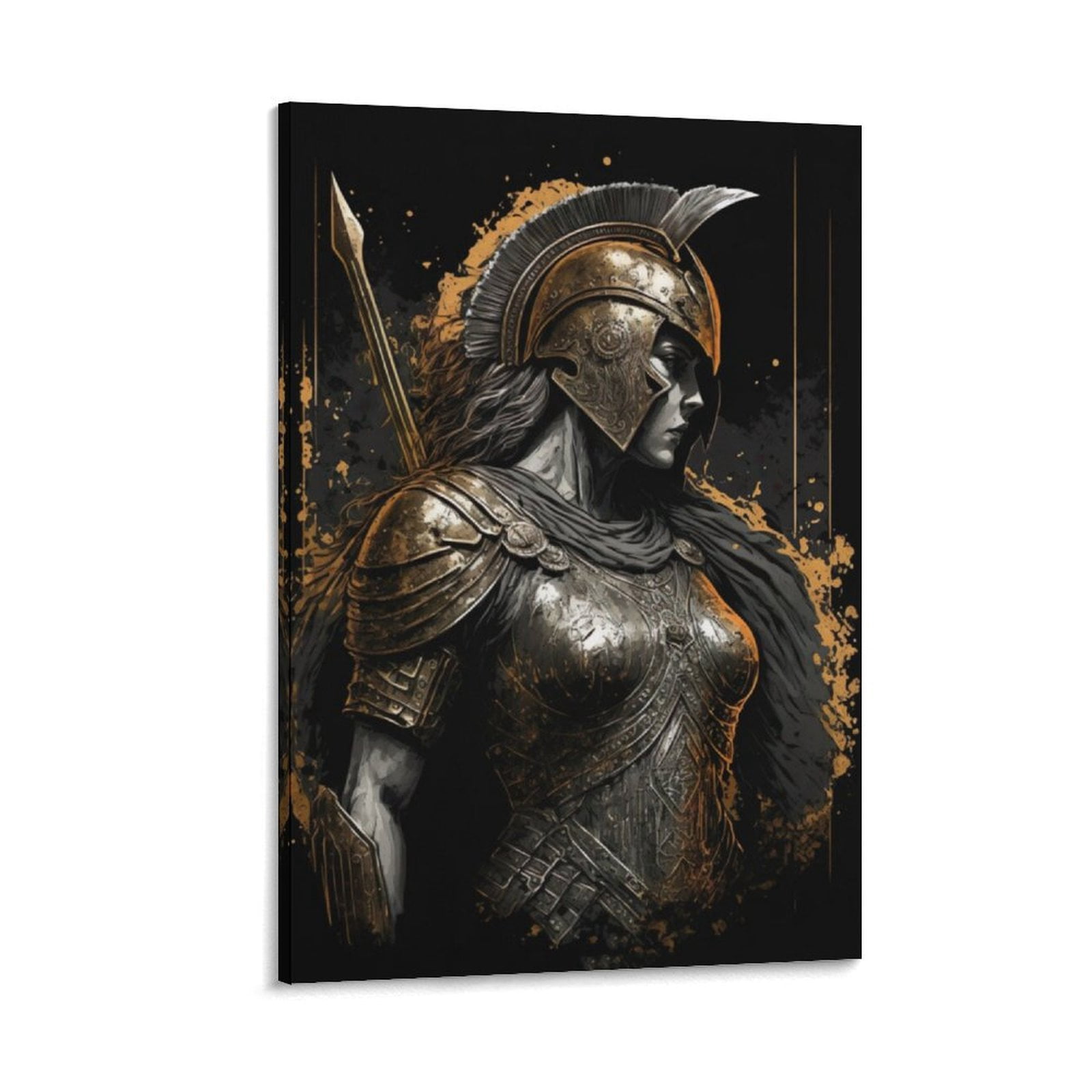 Greek Goddess of Wisdom Athena Poster Gifts Canvas Painting Poster Wall ...