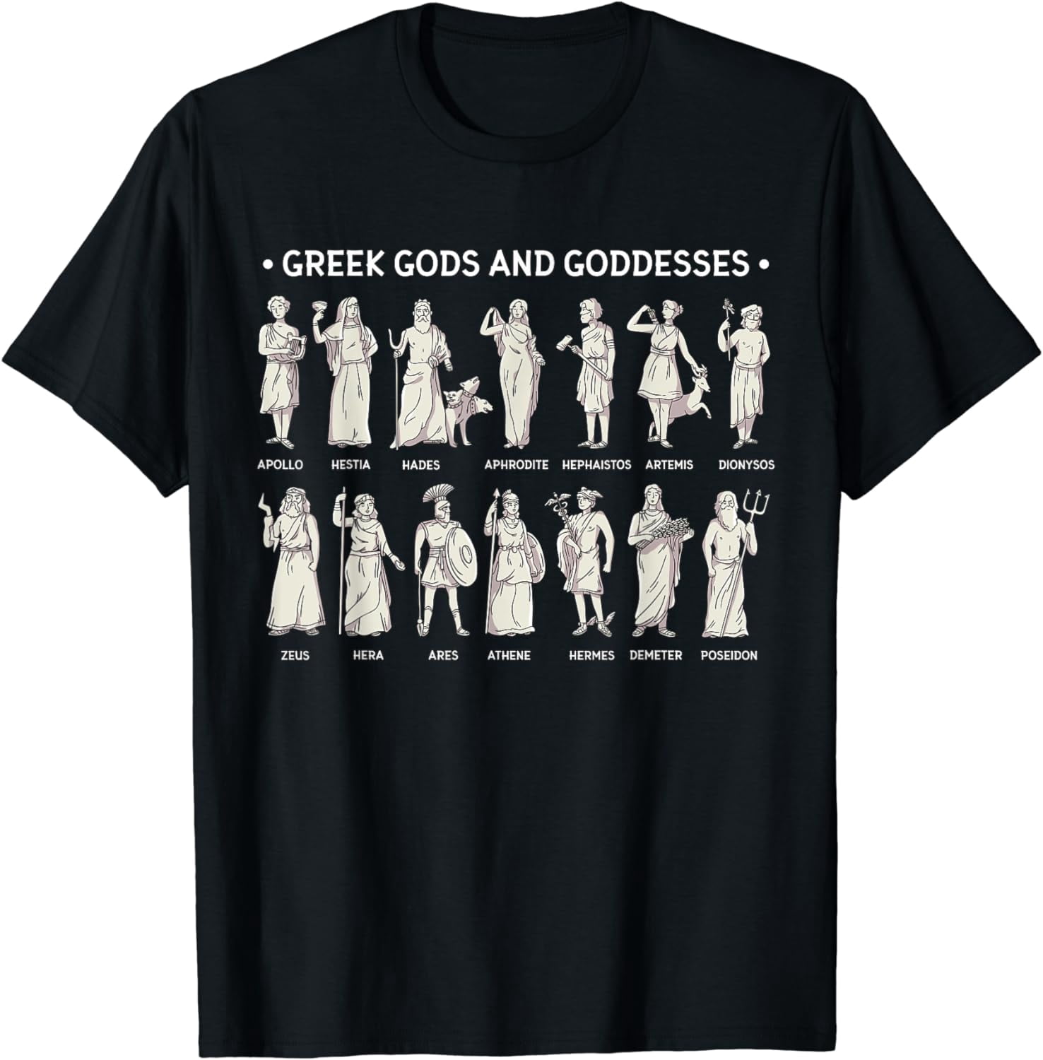 Greek Gods And Goddesses Ancient Greece Mythology T-Shirt - Walmart.com