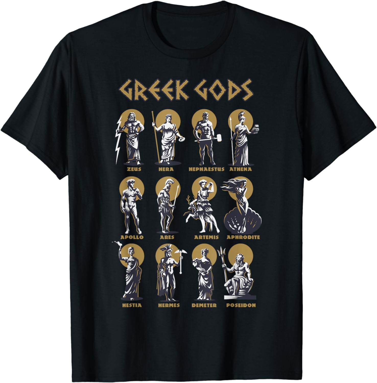 Greek Gods Greek Mythology Ancient Greece Olympic Mount T-Shirt - Walmart.com