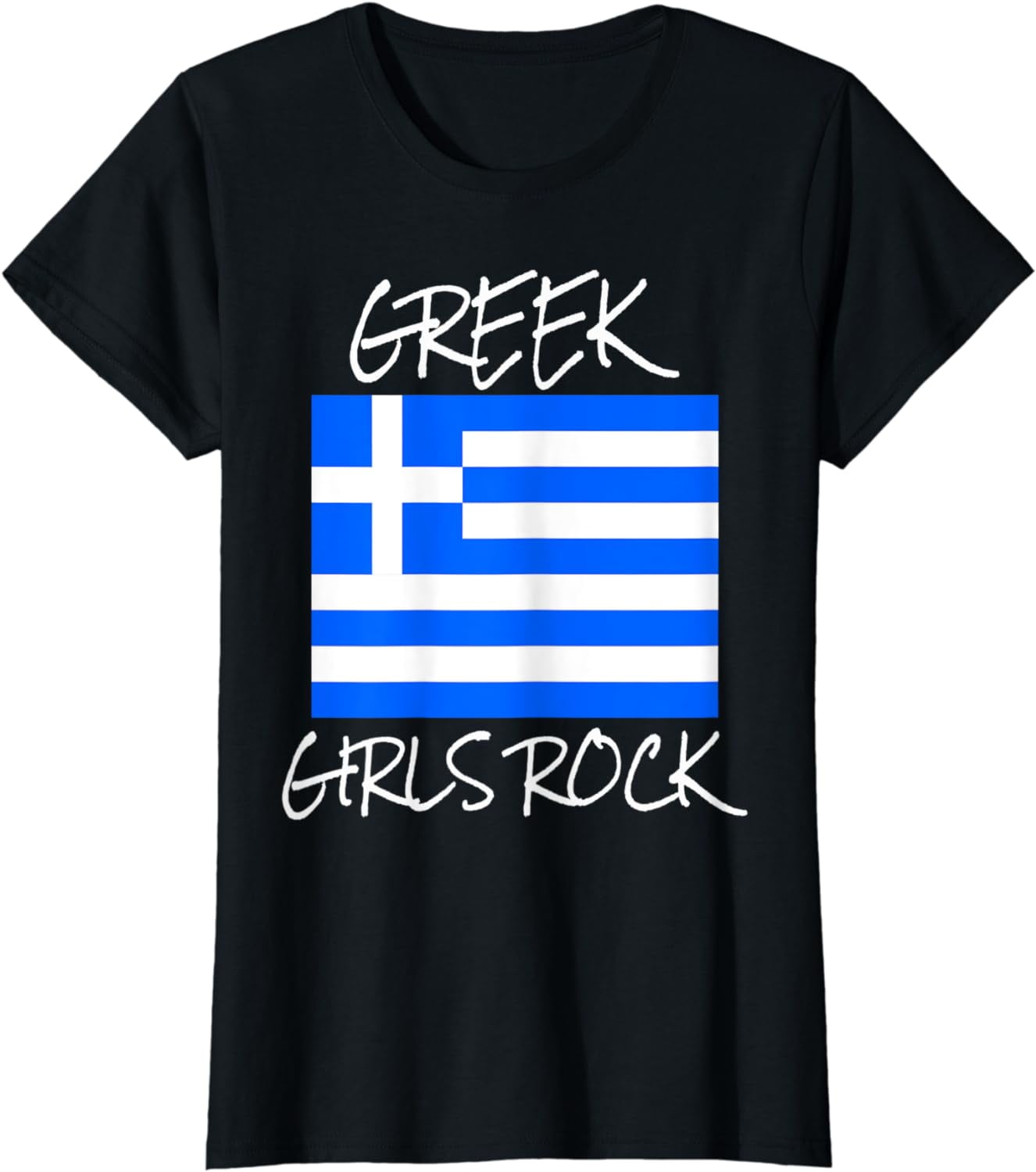 Greek Heritage Proud To Be Greek Girls Rock Greece Flag T-Shirt ...