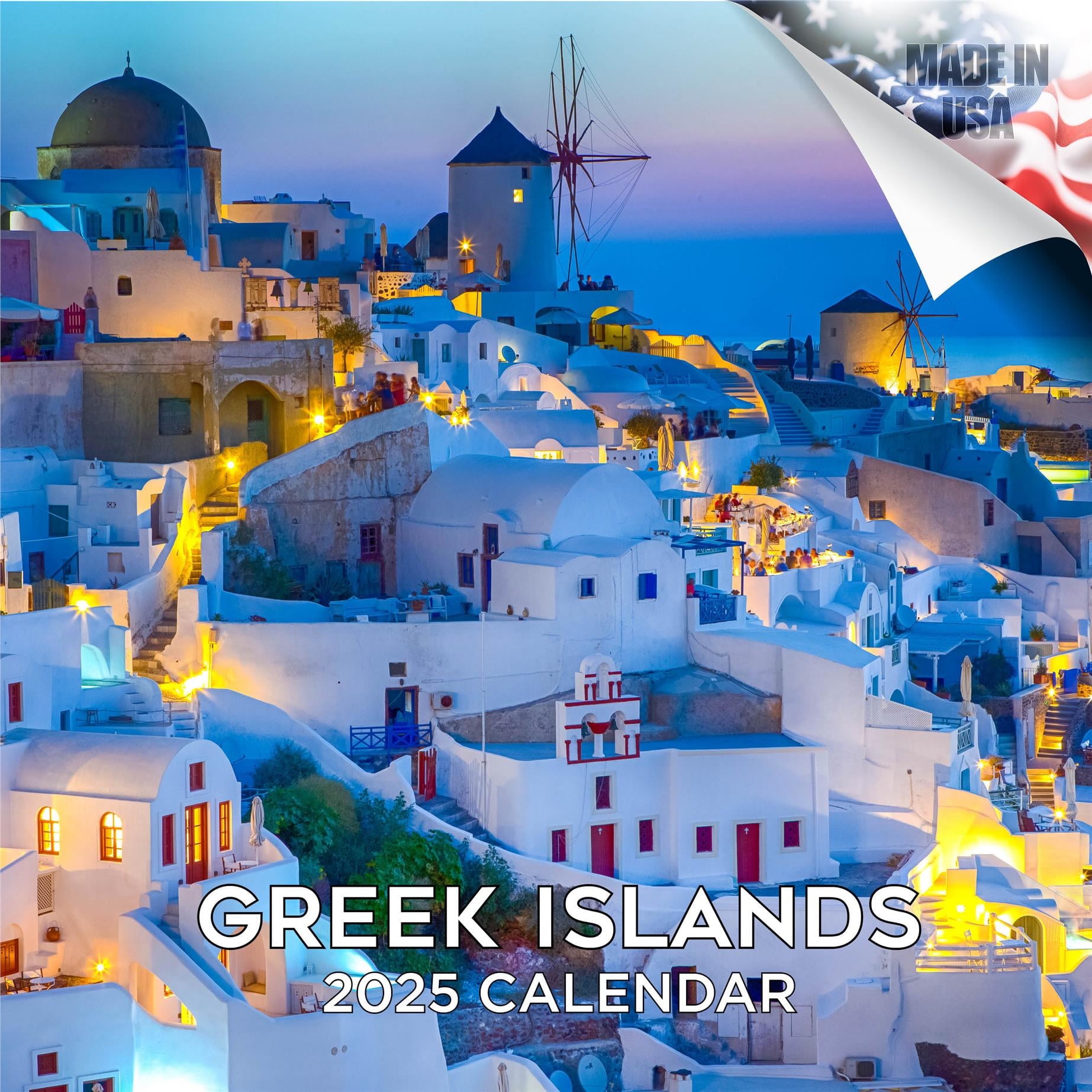 2024 2025 Greek Islands Calendar - Scenic Monthly Wall Calendar - 12 x ...