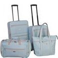 Greek Key 4-Piece Rolling Luggage Set - Walmart.com
