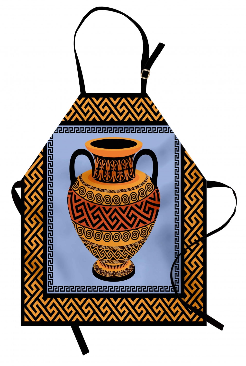 Greek Key Apron Frame with Traditional Vintage Square Ornament Meander ...