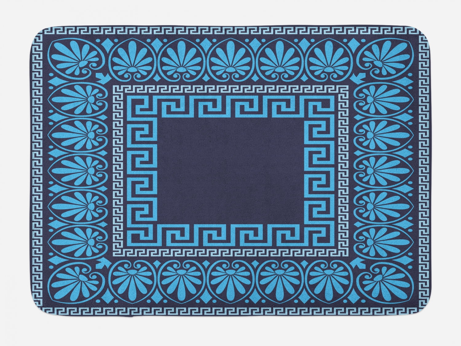 Greek Key Bath Mat, Grecian Meandros Pattern with Intricate Lines ...