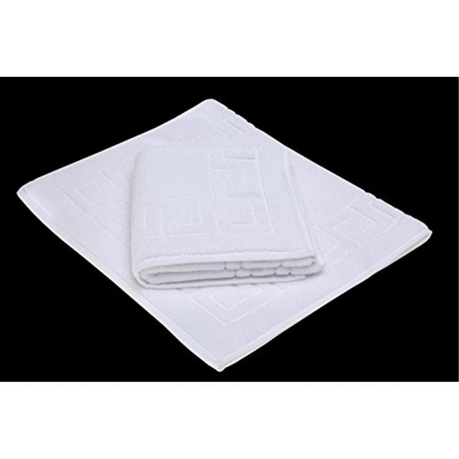 Greek Key Bath Mat - White - Luxury Hotel and Spa Quality - 100 Turkish ...